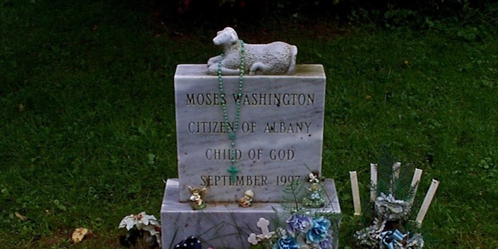 NY - NY- Albany, Washington Park, near the Moses statue, "Baby Moses ...
